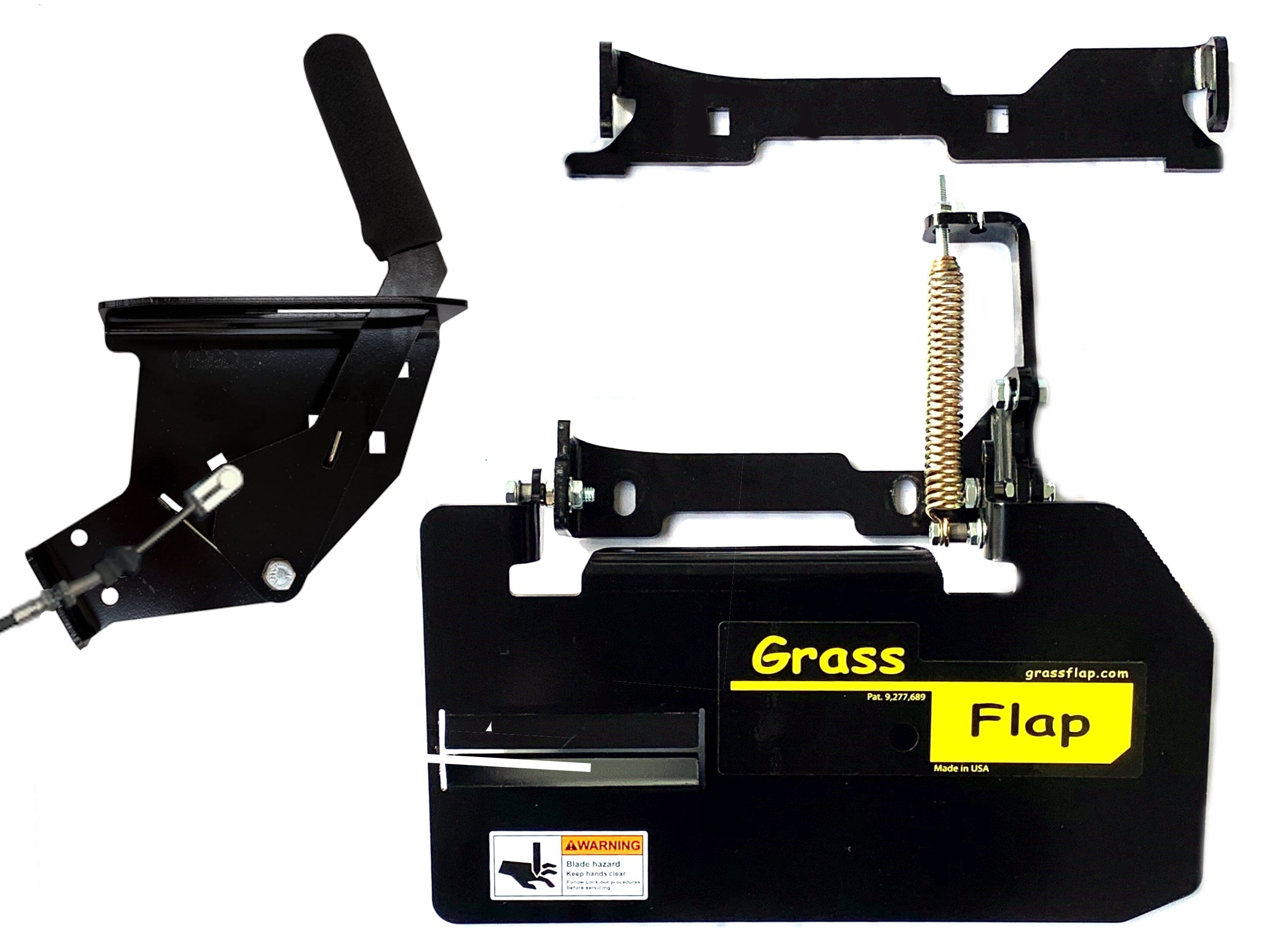 42B50-H7L-A75 GrassFlap® brand chute blocker for Exmark with No-Drill